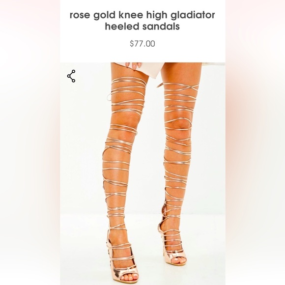 Shoes | Rose Gold Gladiator High Heels | Poshmark